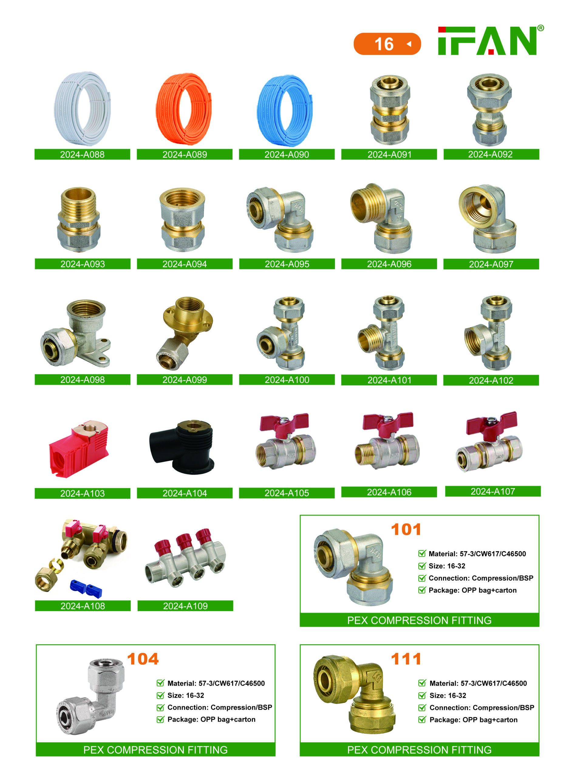 PEX-AL-PEX pipe fittings
