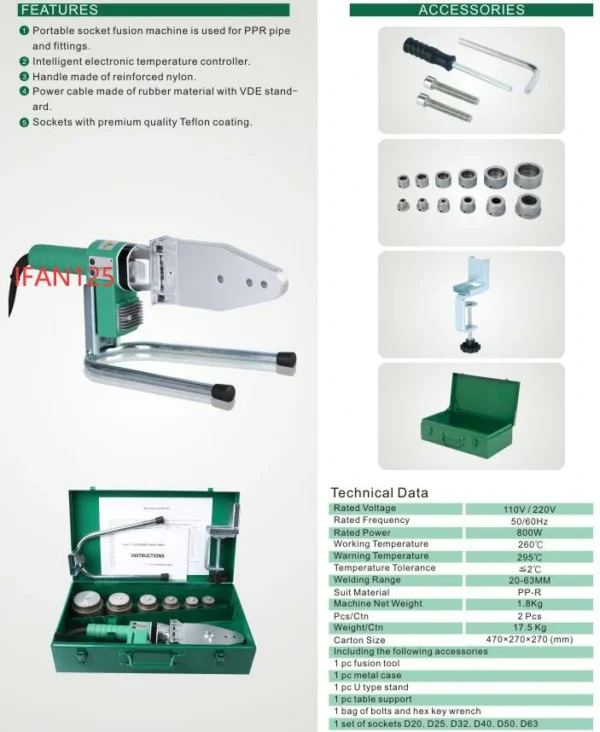 PPR Pipe Plumbing Welding Machine